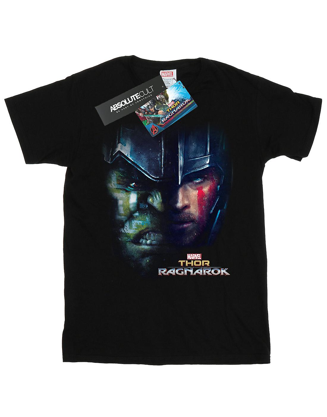 Marvel Girls Thor Ragnarok Hulk Split Face T-Shirt | Fruugo UK