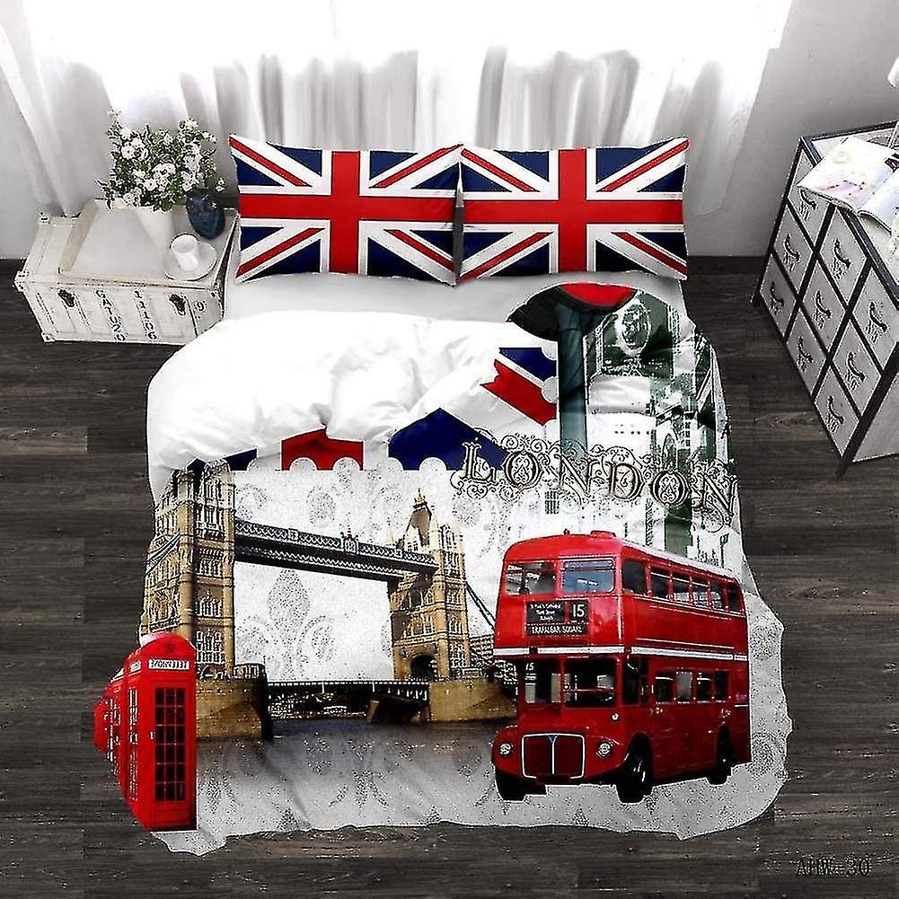 Home Bedding Set London Cityscape Duvet Cover Decoraive London Bridge ...