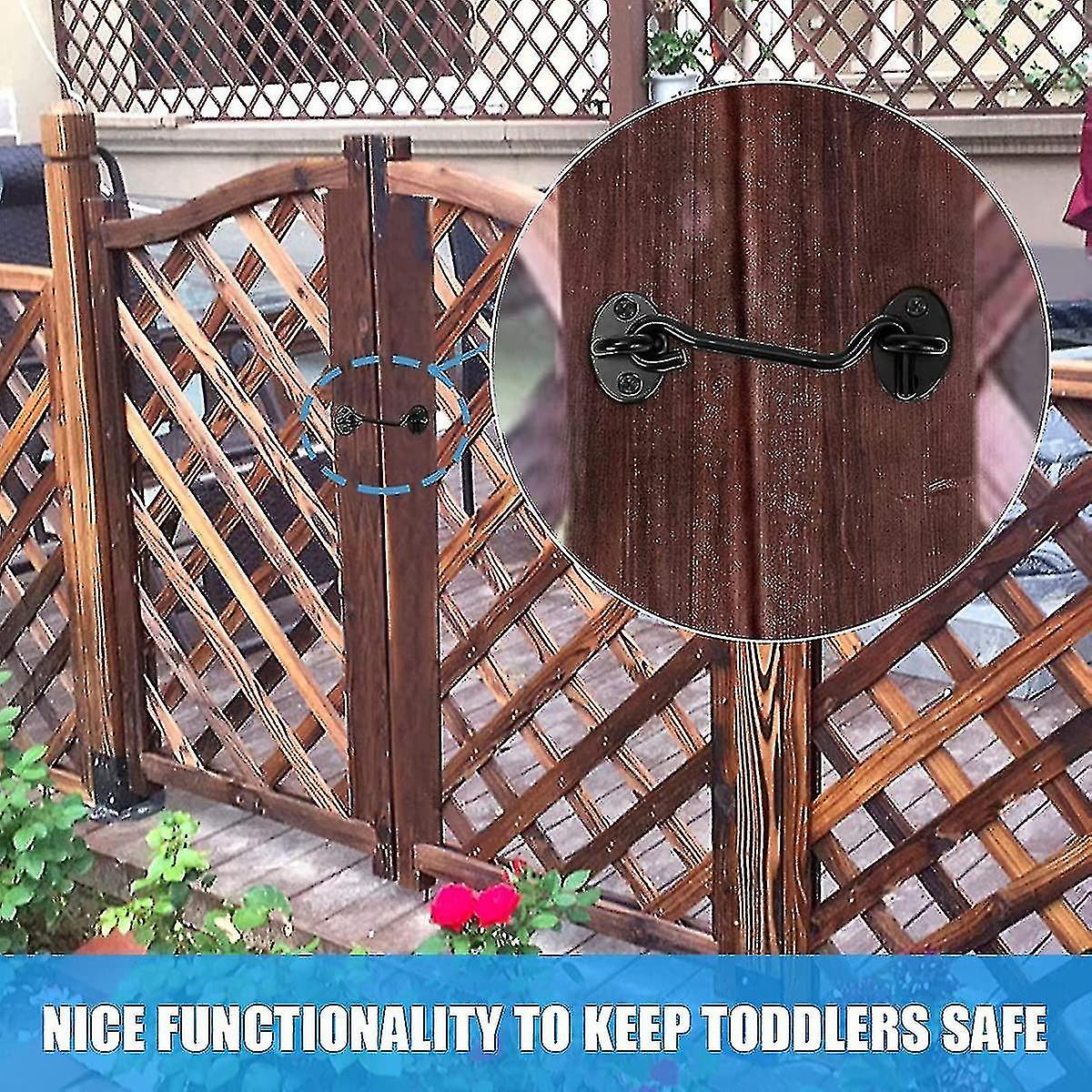 2 Pack Cabin Hook Heavy Duty Door Hook And Eye Lock Latch Cabin Hook ...