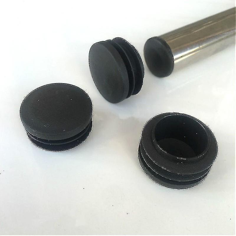 2/4/8pcs Round Plastic Black Blanking End Cap Caps Tube Pipe Inserts ...