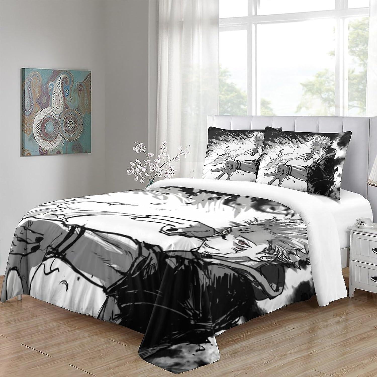 Anime Ryomen Sukuna 3D Print Bedding Set,Duvet Cover Set for Kids Boys ...