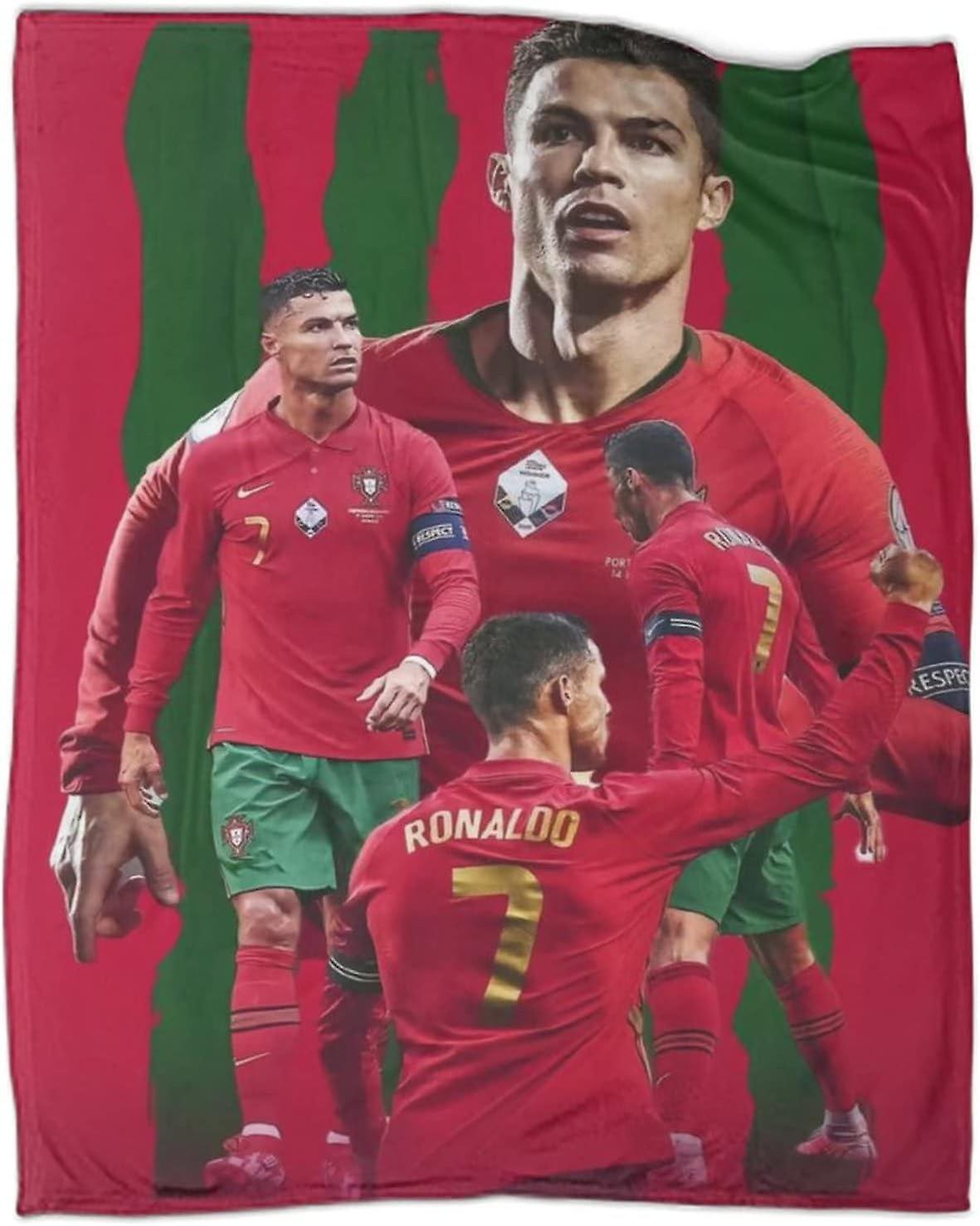 Boy Kids Gamer Blanket 3D Printed Football Superstar Cristiano Ronaldo Blanket Soft And Cozy ...