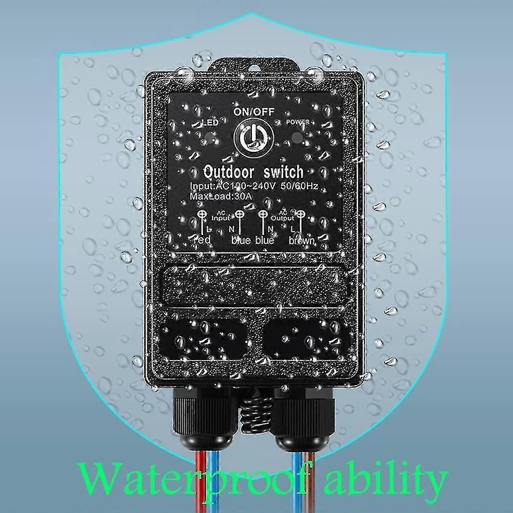 IP65 Waterproof Wireless Remote Switch, AC 110V/220V/230V/240V RF ...