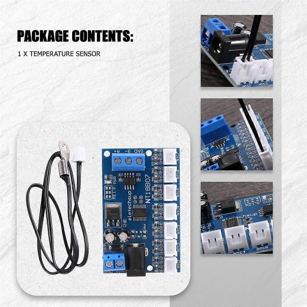 7 Channel RS485 Temperature Sensor Measurement MODBUS RTU Paperless ...
