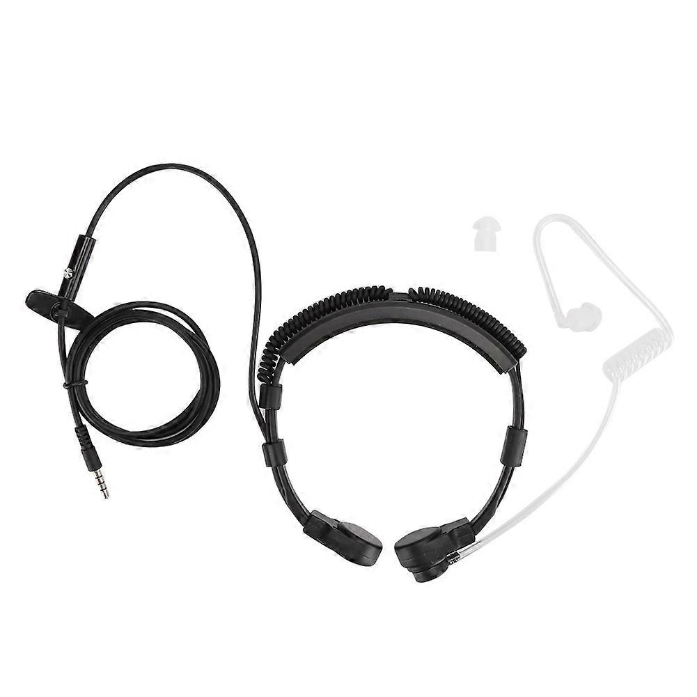 3.5mm Throat Mic Microphone Earphone PTT Adjustable Concealed Air ...