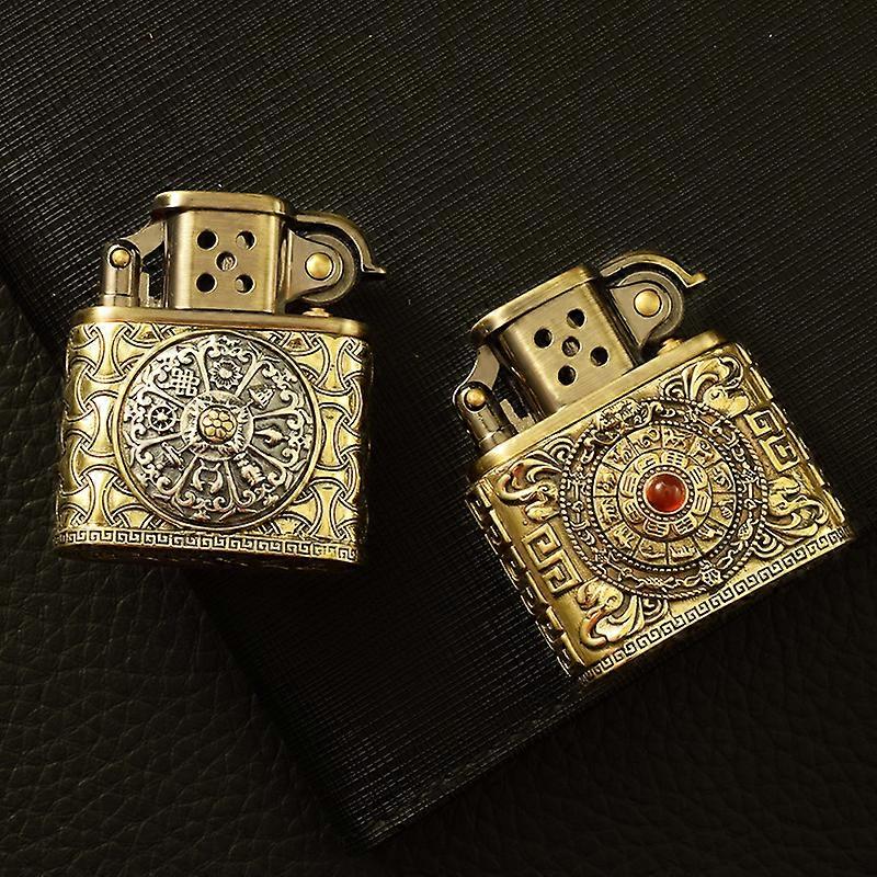 Lighter,Carving Technology External Processing Kerosene Lighter Inlaid ...