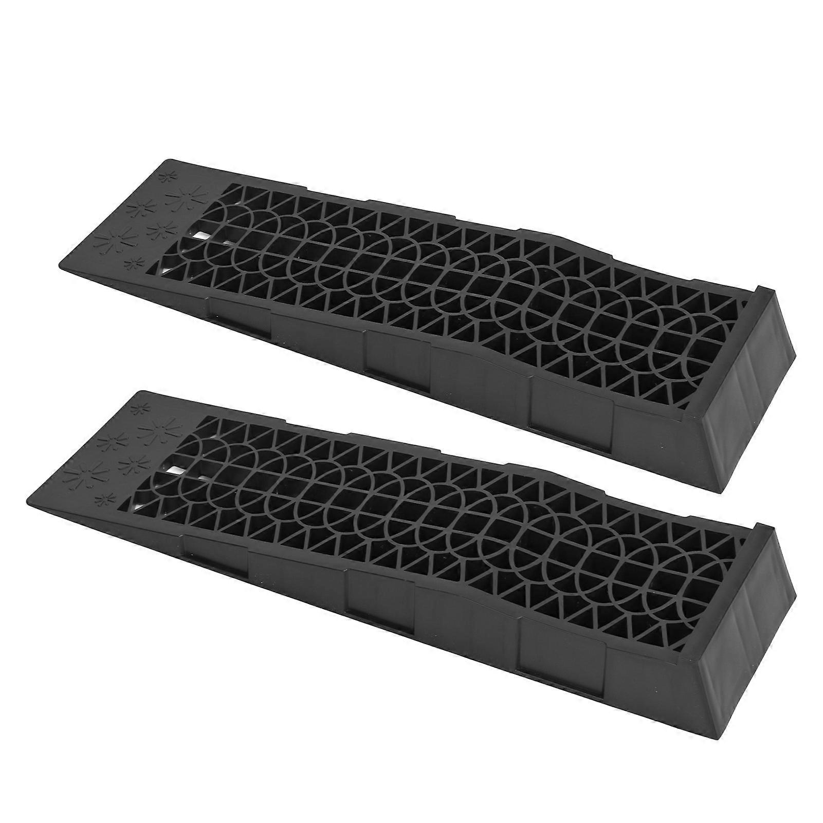 2pcs 4,400lbs Capacity Low Profile Car Ramps Plastic Automotive Ramp ...