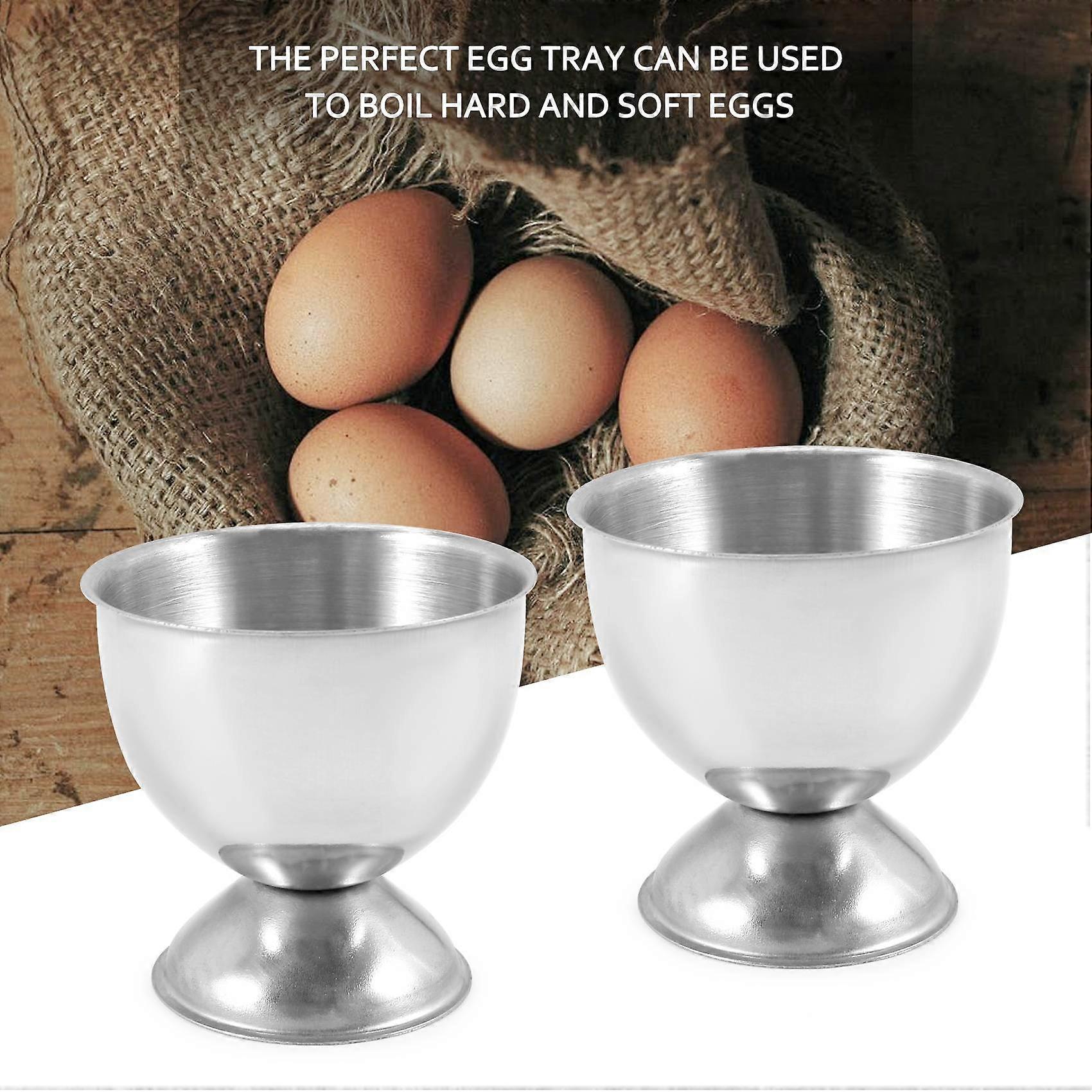 Egg Cups Set Stainless Steel Eggs Hard Boiled Eggs and Soft Tray Tool ...