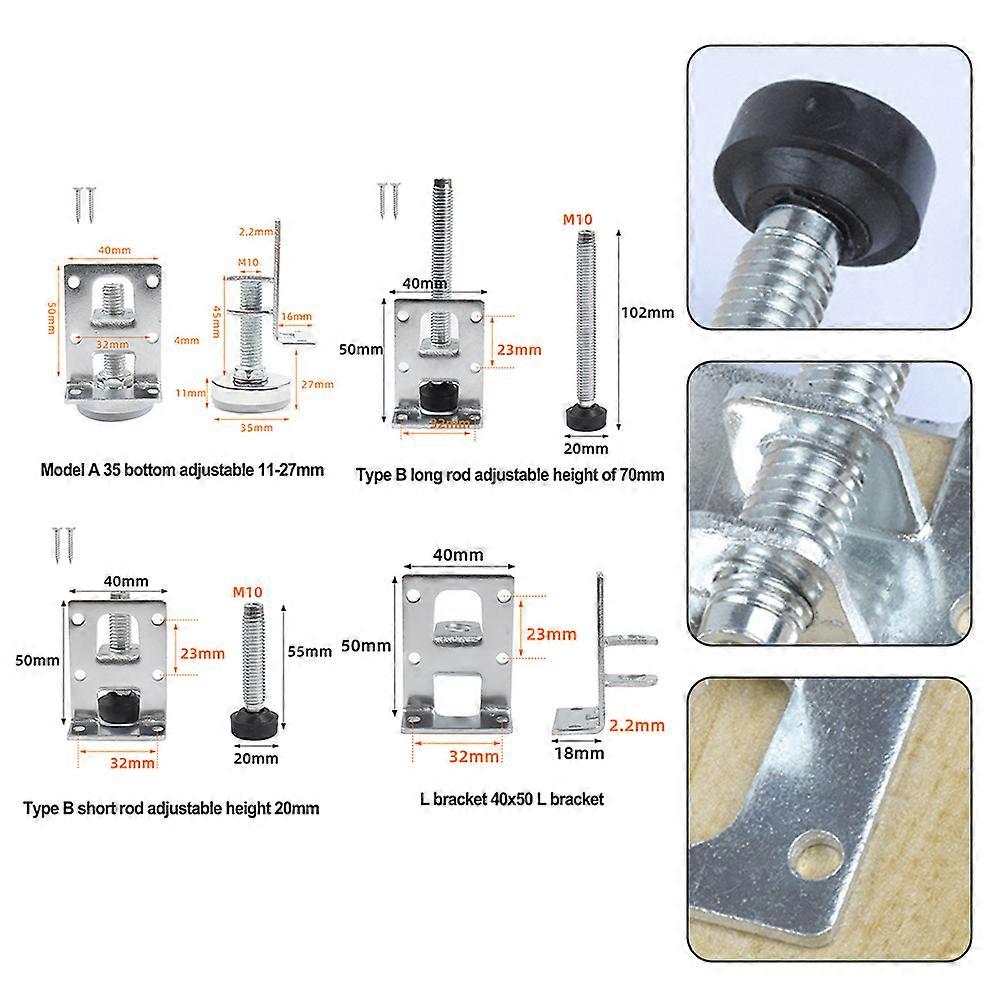 1pcs Adjustable Leveling Feet Heavy Duty Height Adjuster Furniture ...