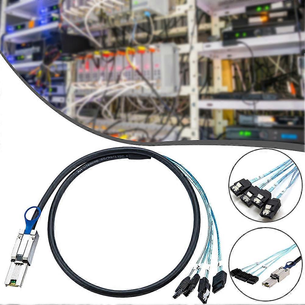 Mini SAS SFF-8088 HD 26 Pin to 4 SATA 7Pin Female Cable Stable High ...