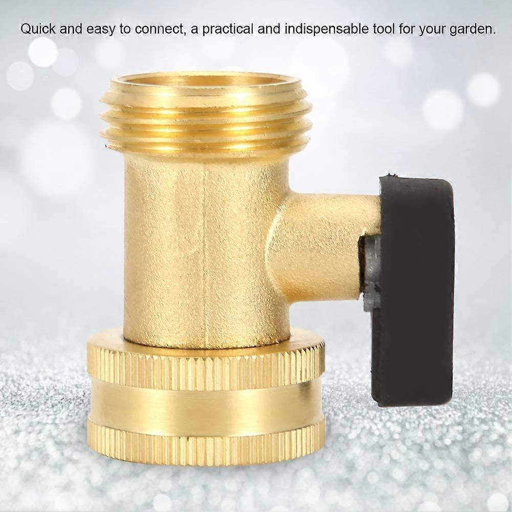 Brass Connector Valve 3/4 DN20, Hose Shut Off Valve Hose Connector for ...