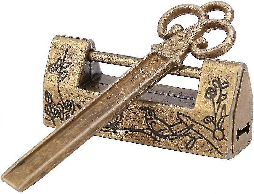 chinese vintage padlock chinese traditional flower padlock mini key ...