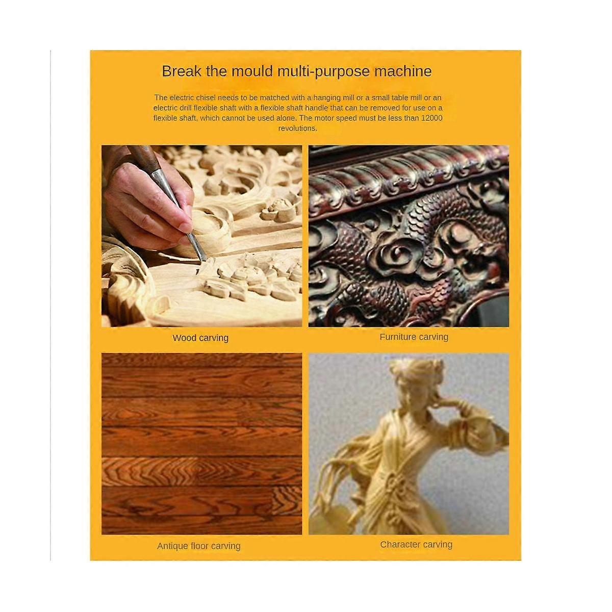 Electric Chisel + 5 Knives + Open Wrench Engraving Tools Engraving ...