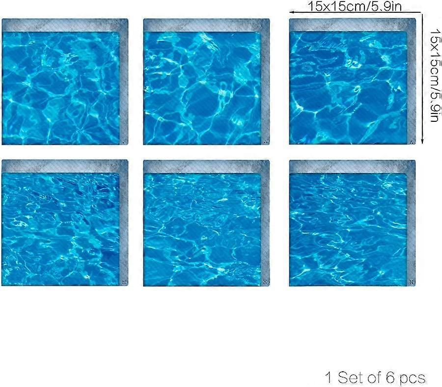 Bath Treads Stickers Beach Pattern Square 3D Adhesive Anti Slip Tub ...