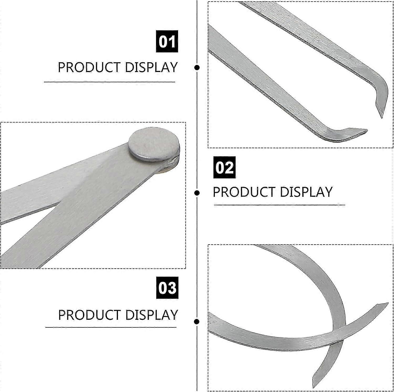 2pcs Inside Outside Caliper Set Steel Measurement Calipers Straight ...