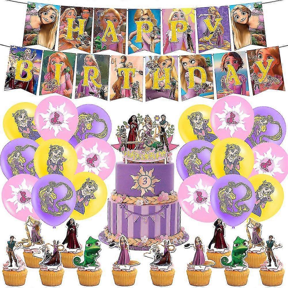 Tangled Rapunzel Princess Theme Birthday Party Decoration Supplies ...