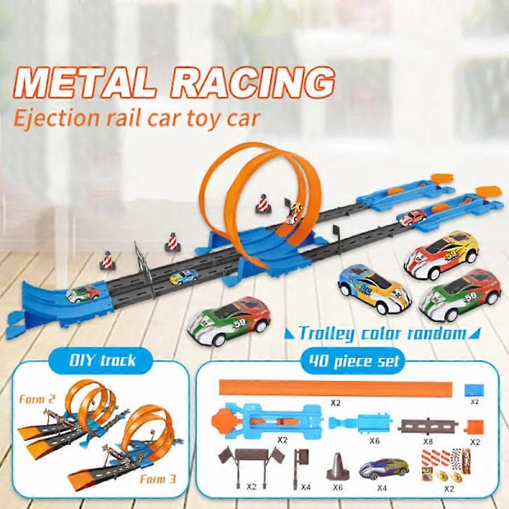 Kids Assembled Rails Kit Racing Track Catapult Racing Car Toy For Boys ...