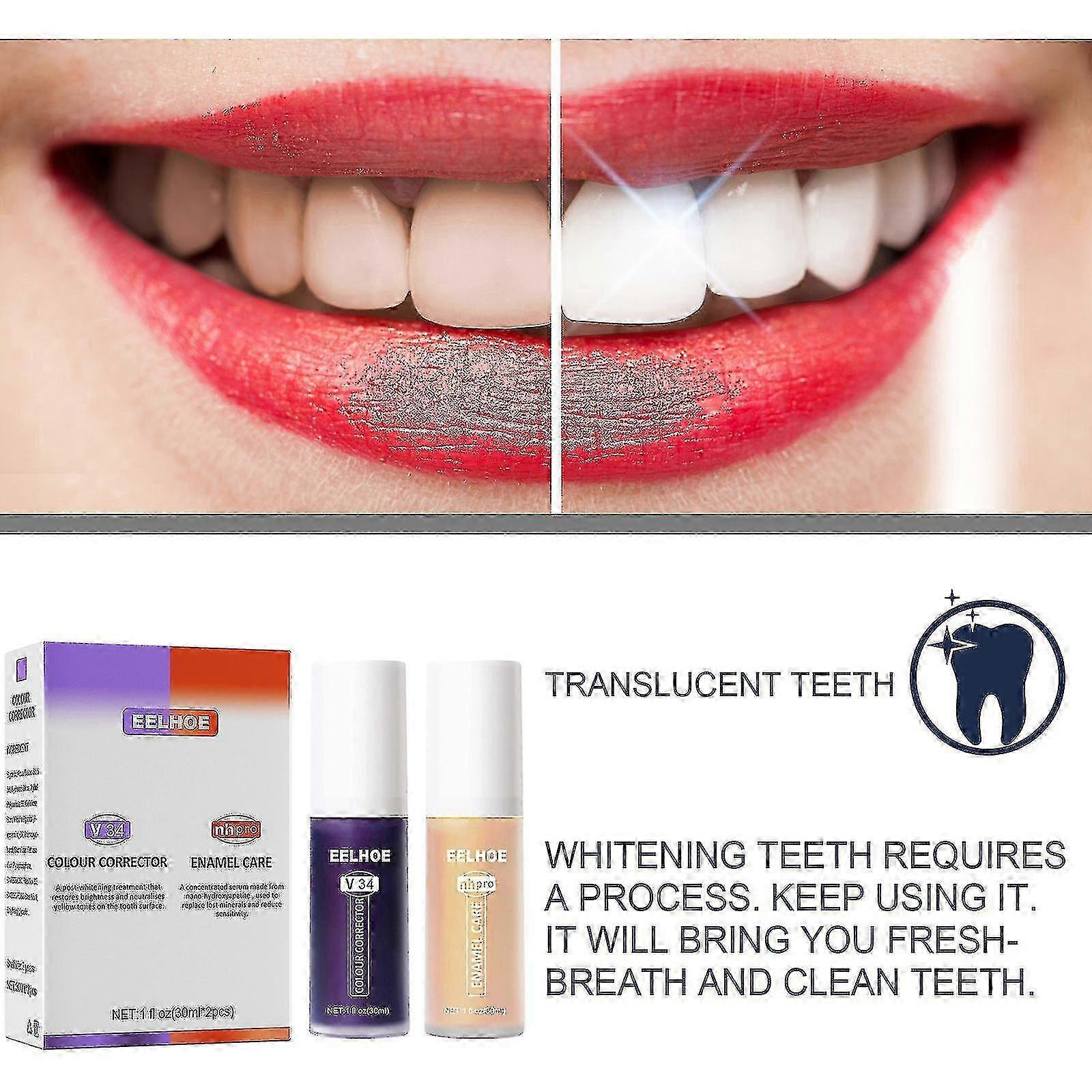 New- V34 Toothpaste Repair Teeth Repair Oral Cleaning Purple Orange ...
