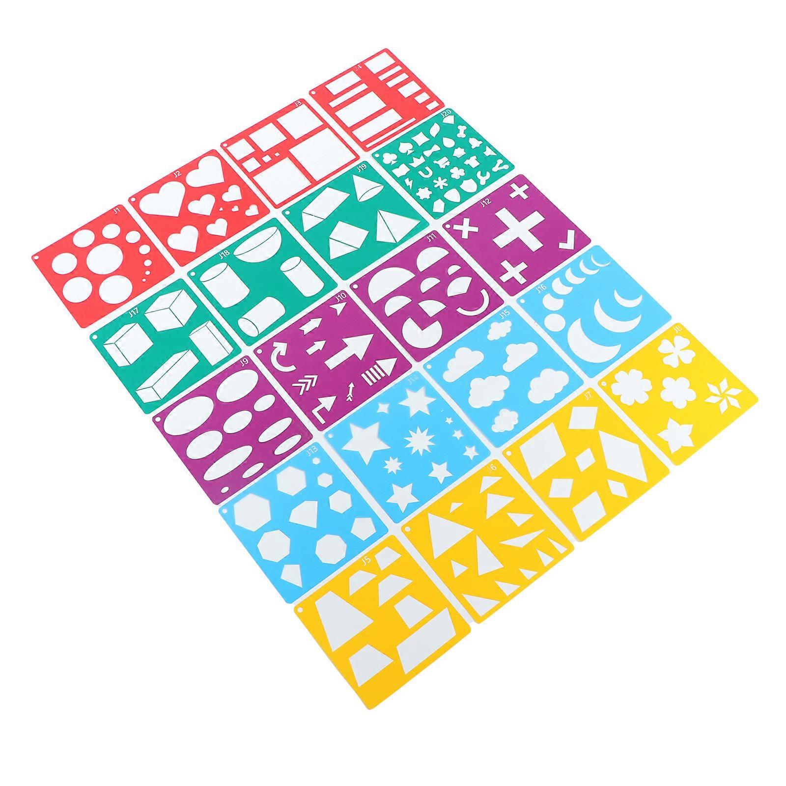 Stencil Sheet Geometrical Shape Stencils Shapes Drawing Templates DIY ...