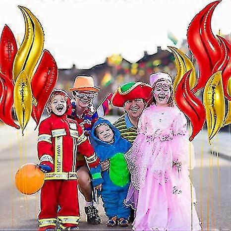 10 Pcs Fake Fire Balloons Firefighter Fire Truck Birthday Party ...