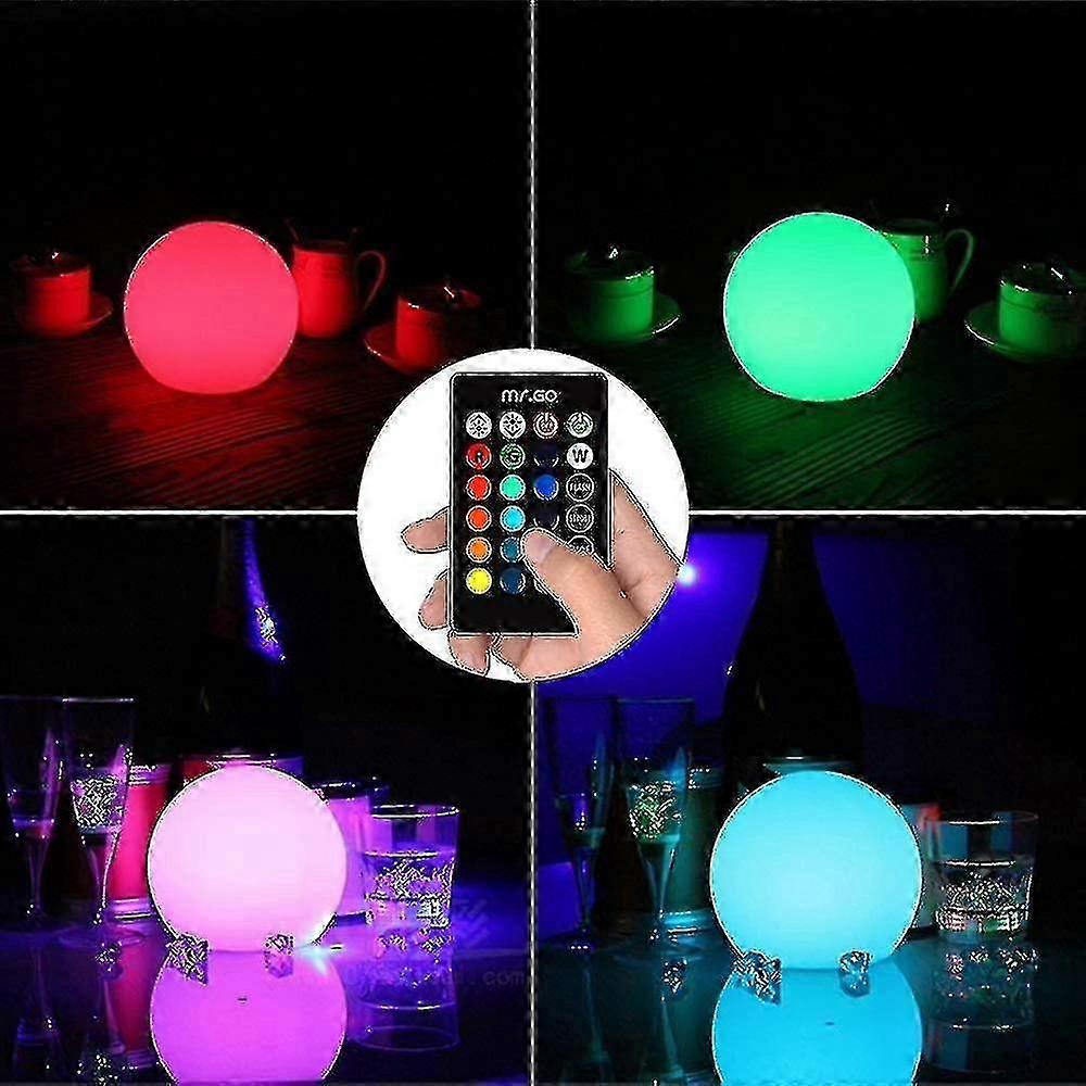 8-inch Ultra-fun Led Glowing Ball Light W/remote, Rgb Color Changing ...