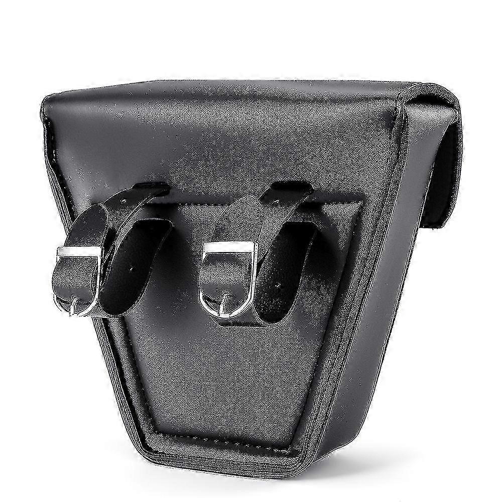 Universal Black Motorcycle Saddle Bag Pu Leather Side Clinch Bolt ...