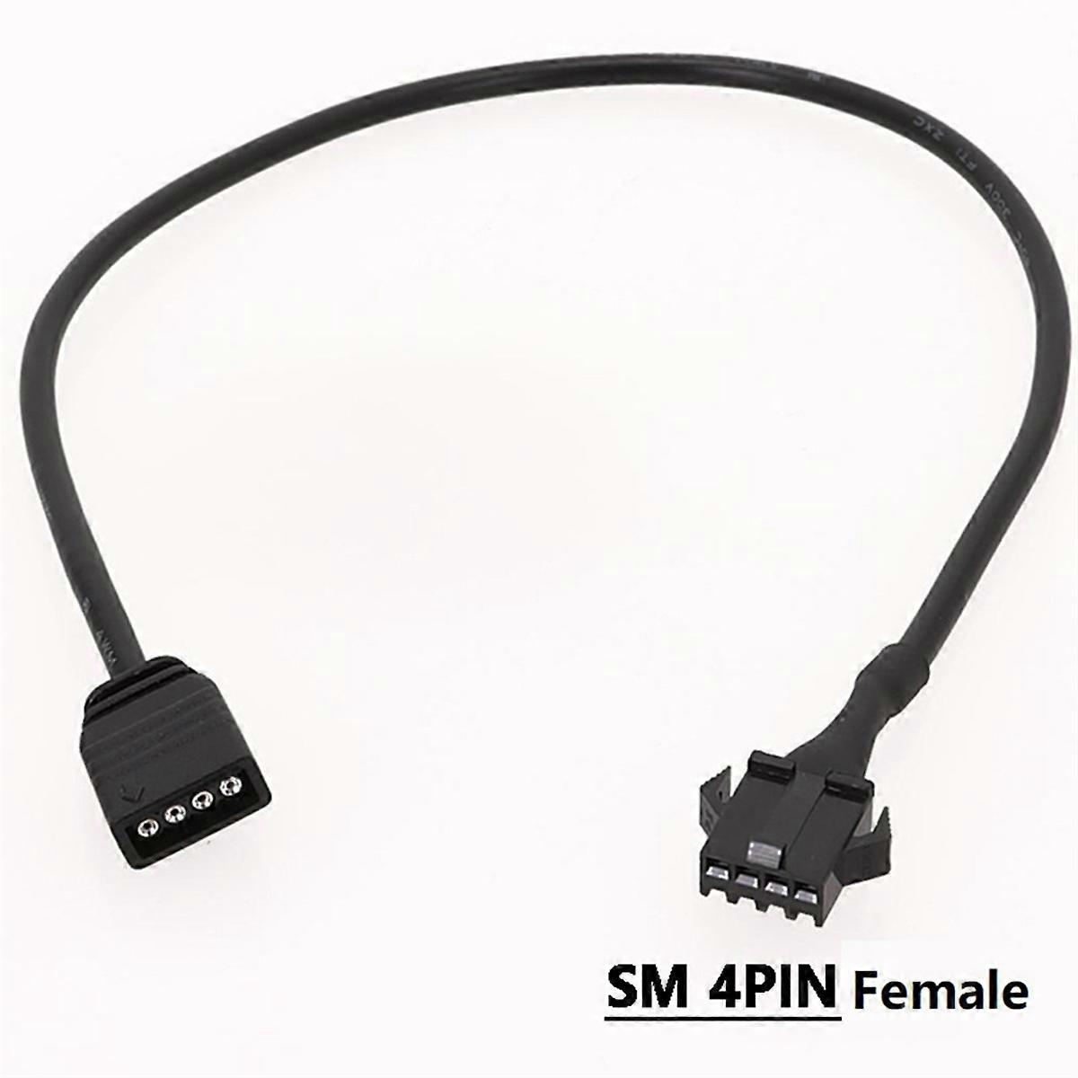 4Pcs RGB Extension Cable 12V 4 Pin to SM 4Pin Female ARGB Connector ...