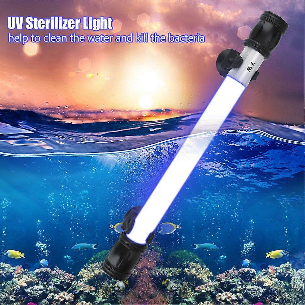 Submersible UV Light Sterilizer Waterproof Clean Green Algae Lamp for ...