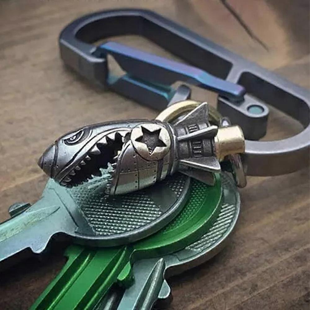 Shark Rocket Bomb Keychain, Skull Bottle Keychain, Skull Keychain ...
