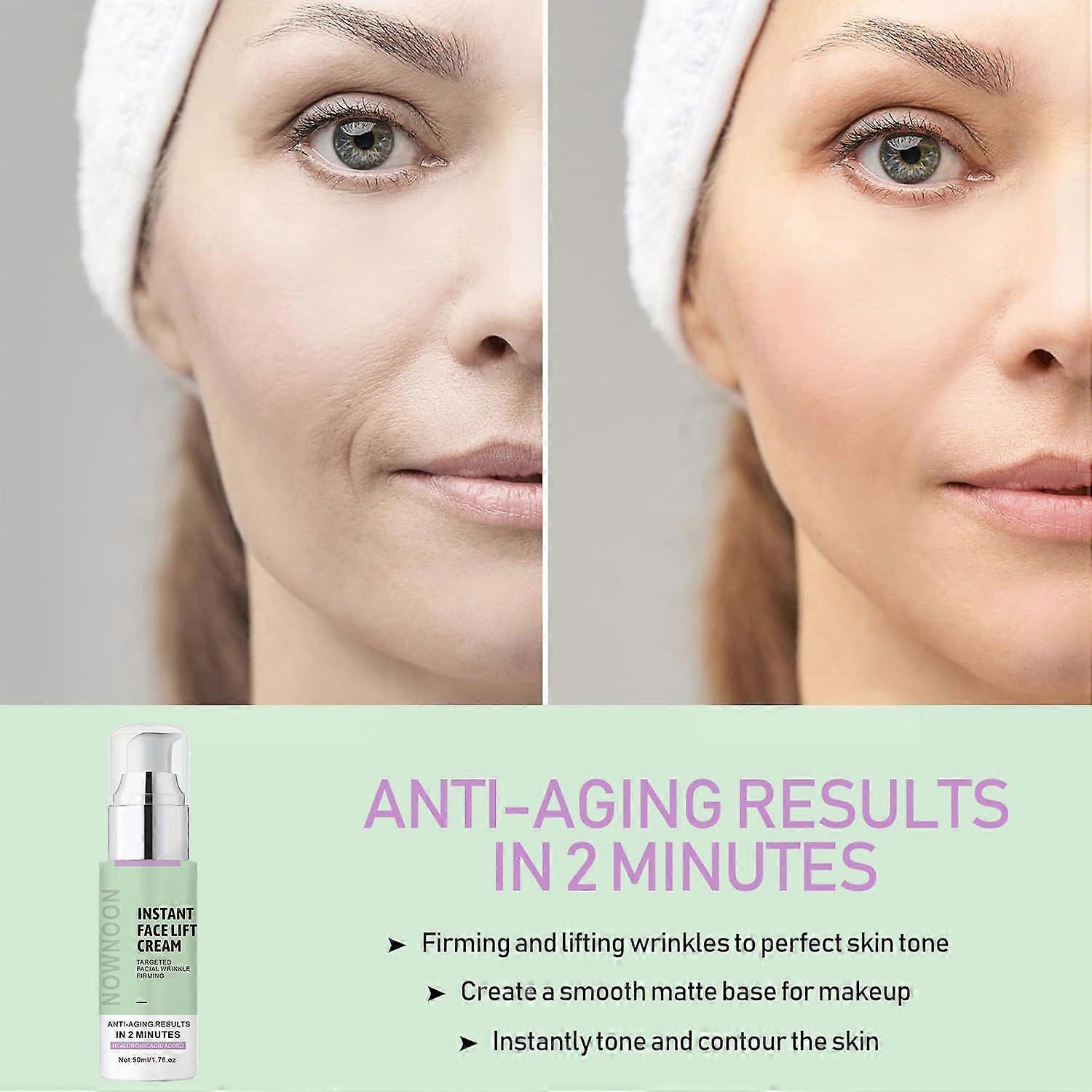 Instant Face Lift Cream, Skin Firming Wrinkle Reducing Cream, 2-Minute ...