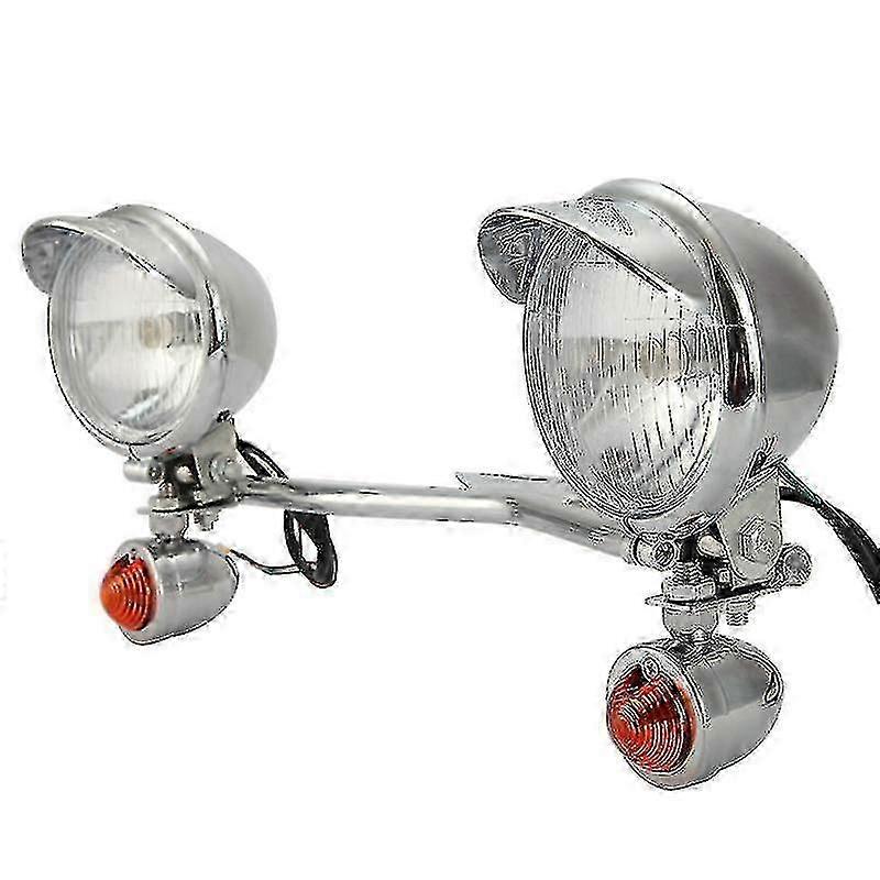 12V Universal Motorcycle Headlight Passing Fog Light Front Turn Signal ...