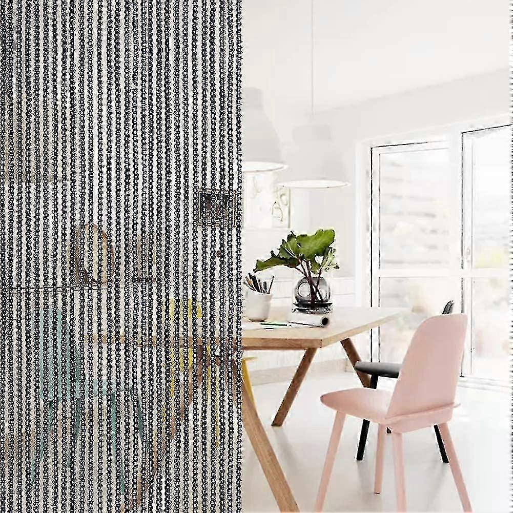 Black Thread Door Curtain 39 Inch Width x 78.5 Length For Room ...