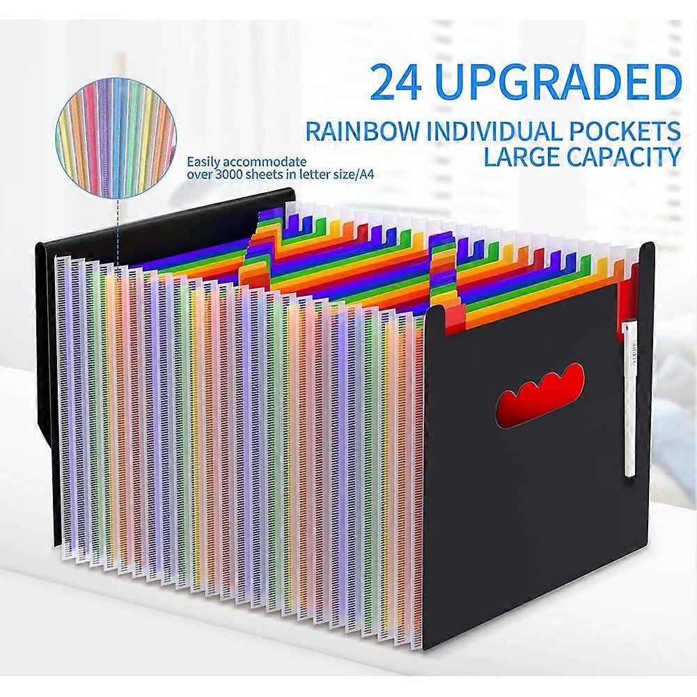 Accordian File Organizer Expandable File Folder Portable Accordian Folder Letter Size For Paper