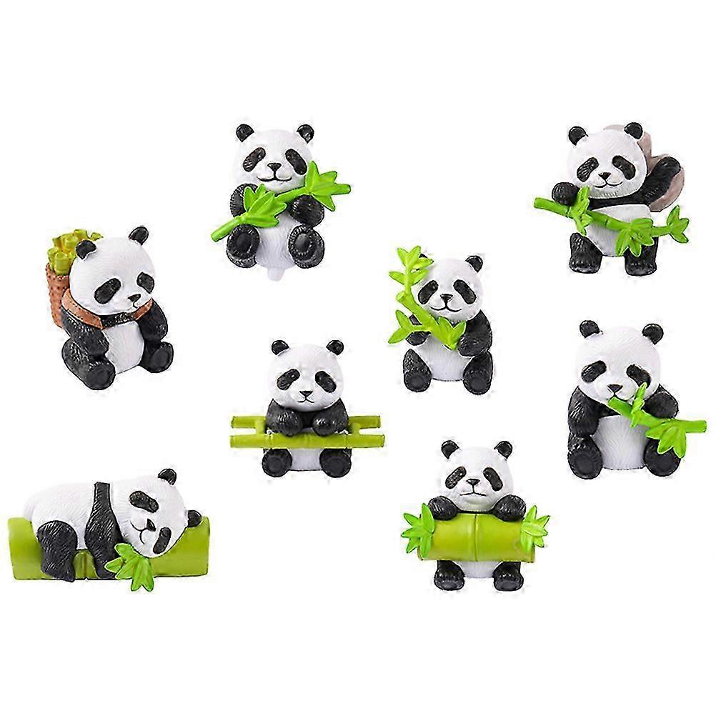 Small Panda Figurine Decorative Resin Panda Figurines For Diy Crafts ...