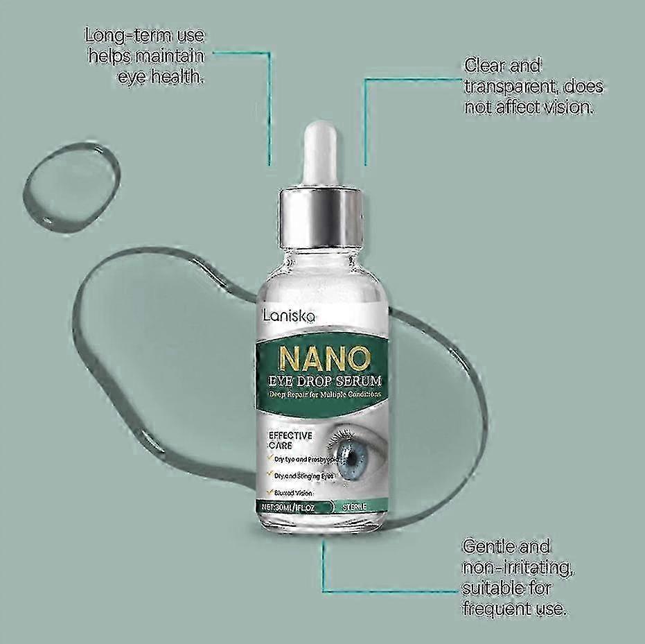 Nano Eye Drops Serum for Dry Eyes & Blurriness, Sterile Deep Repair ...