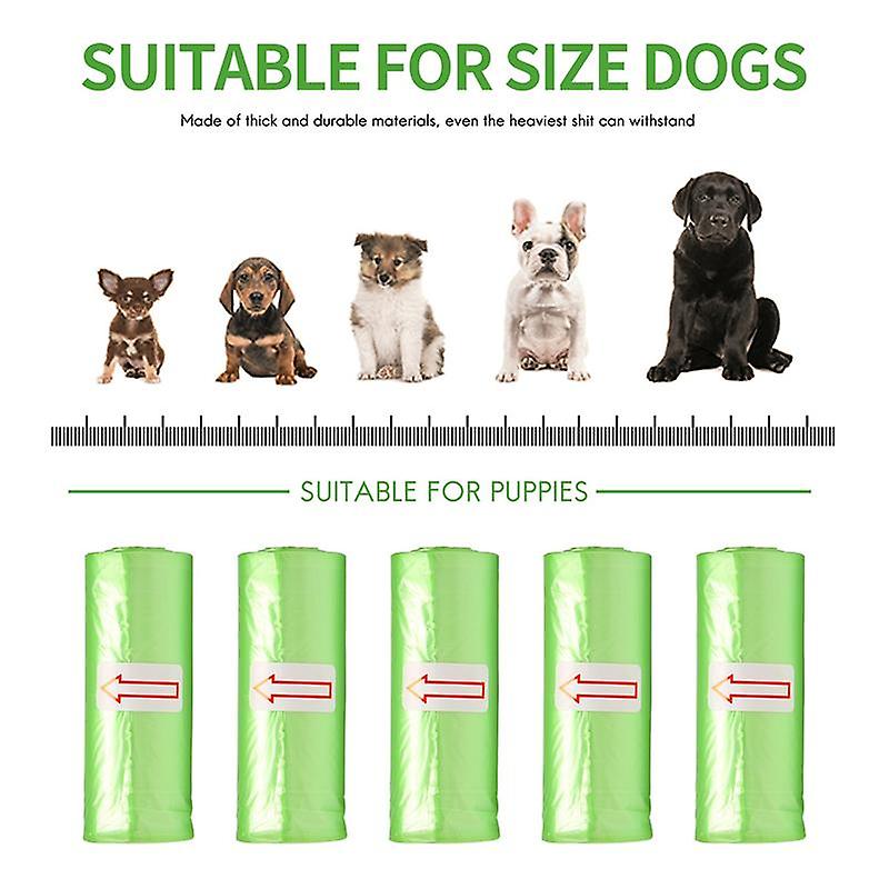 Dog Poop Bags with Leak-Proof Unscented Compostable Pet Waste Disposal ...