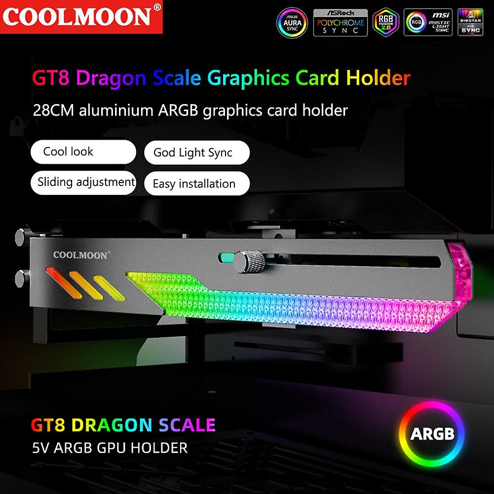 Dragonscale gt8 vertical gpu support bracket colorful 5v a-rgb bracket ...