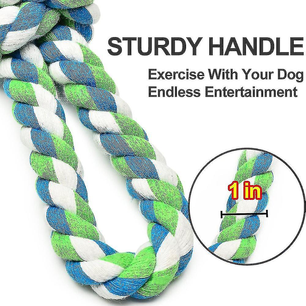 Dog Rope Toy For Large Dogs, Tug Of War Dog Toy With 2 Handles, Great ...