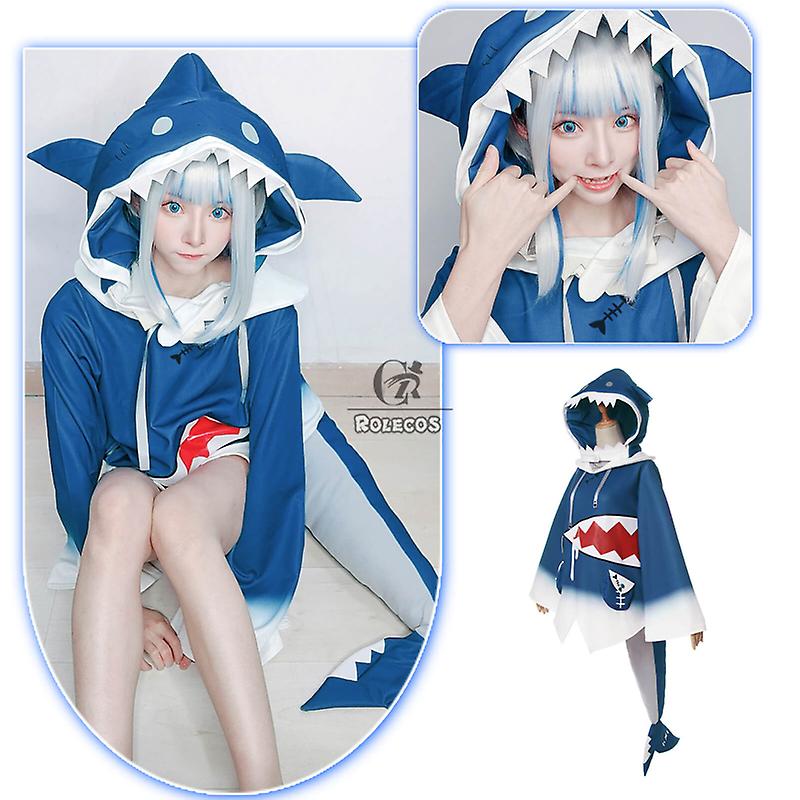 Hololive Gawr Gura Cosplay Costume Eng Shark Costume For Women ...