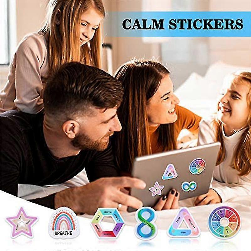 48PCS Calm Stickers for Anxiety Sensory Stickers, 6 Styles Fidget ...