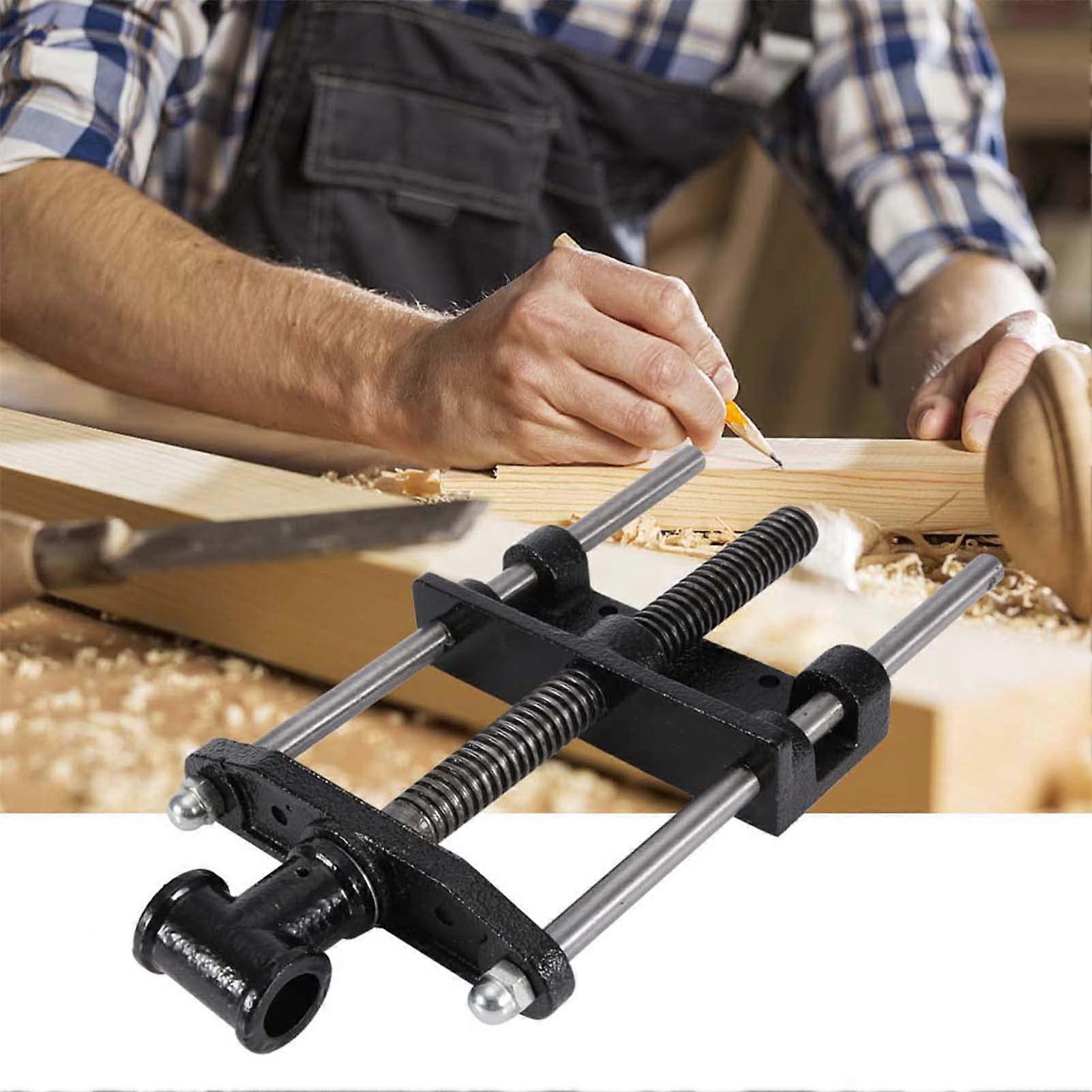 Woodworking Bench Vise, Small Bench Vice Clamp with M8 M6 Screws, Drill ...