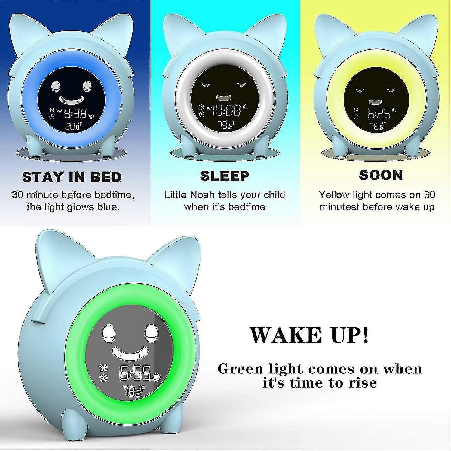 Alarm Clock For Kids Bedroom, Sleep Clock For Toddlers, Wake Up Clock ...