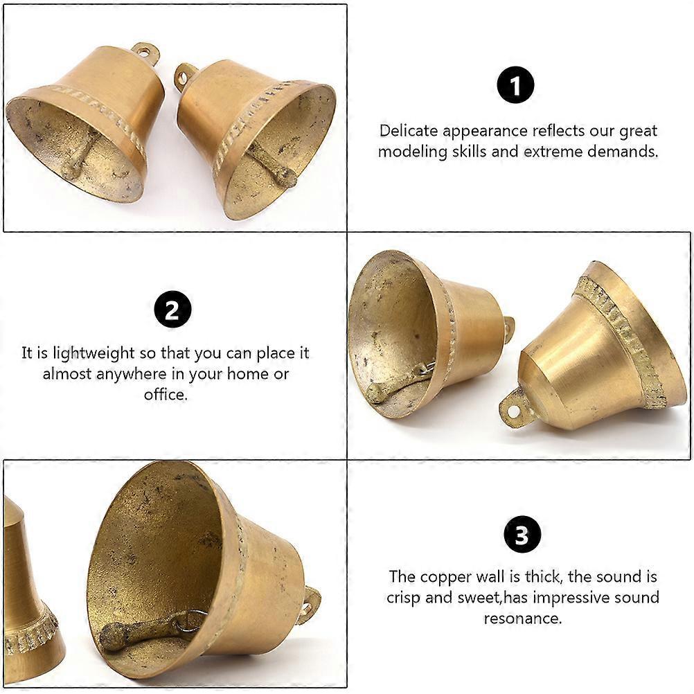 Golden Bells Vintage Cast Copper Bell Pendants DIY Wind Chime ...