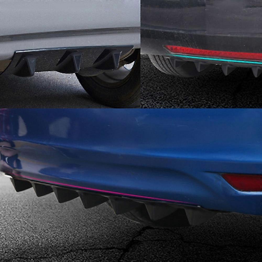 High quality3/5 Shark Fin Car Rear Bumper Lip Diffuser Spoiler Sticker ...