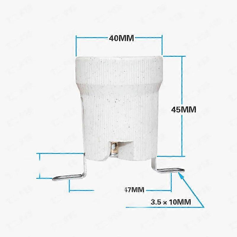 lampholder E27 screw copper lamp base Thickening high temperature resistance ceramic lamp holder ...