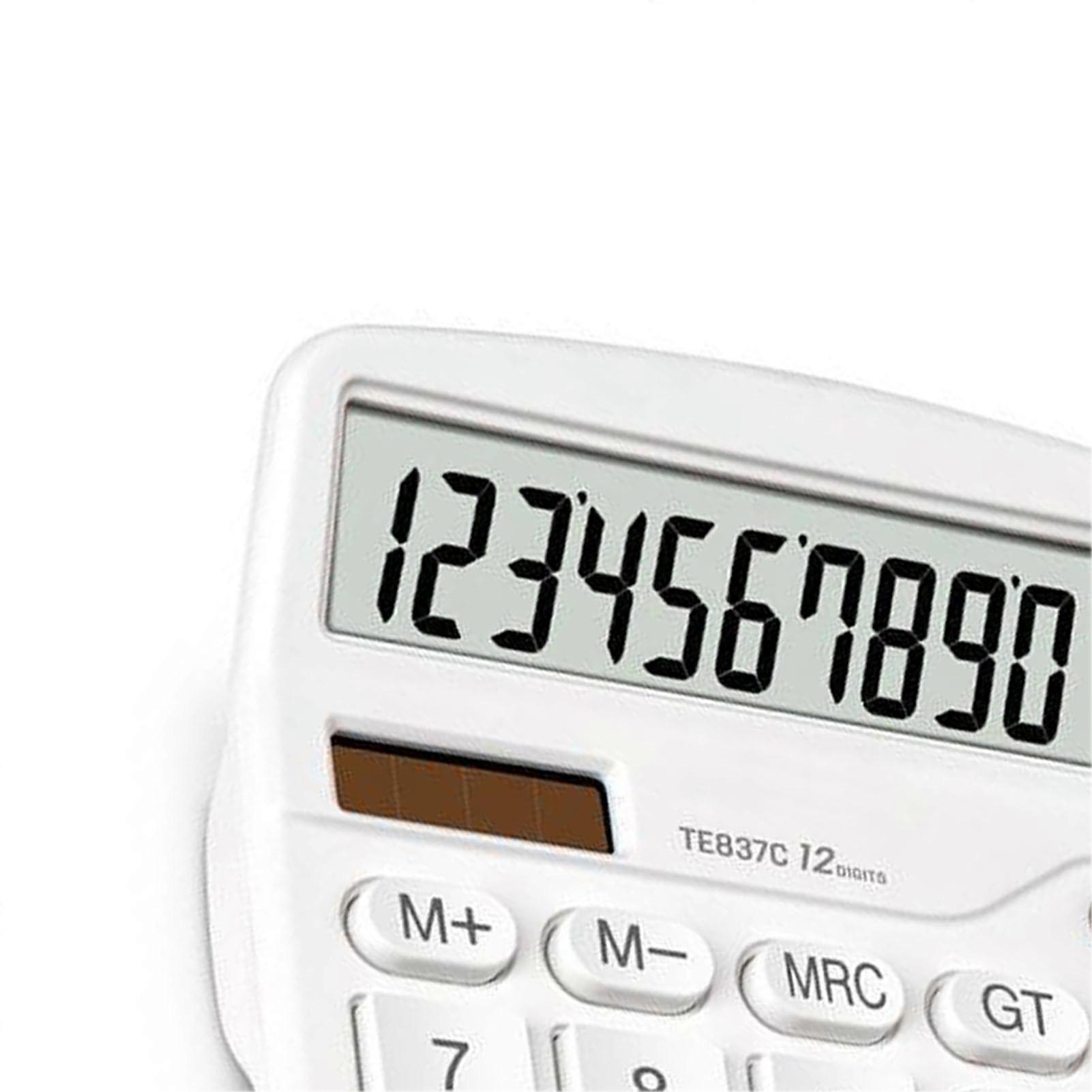 Large Button Desktop Calculator Silent Button LCD Display Multifunction ...