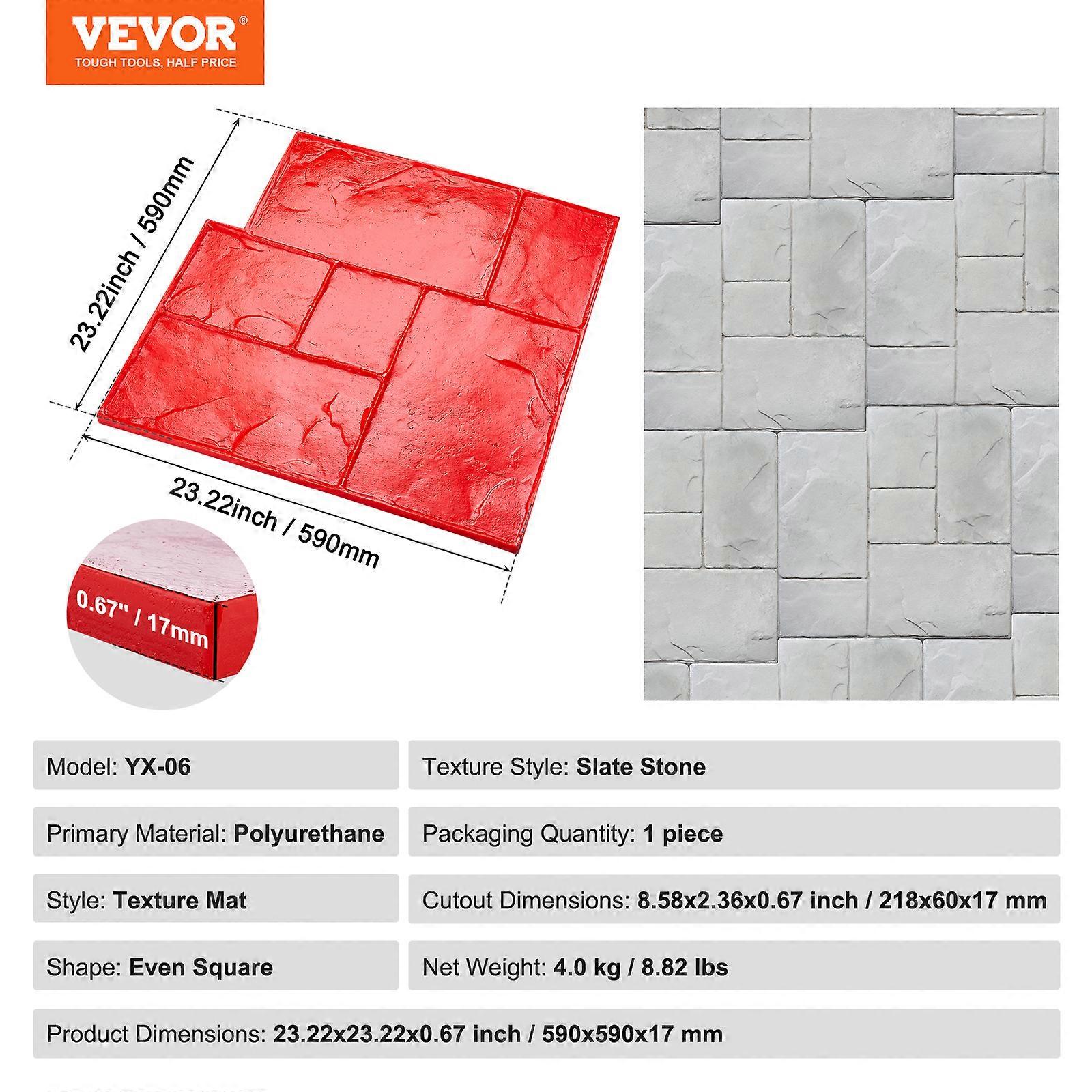 Concrete Stamps Mat, 24 x 24 in, Concrete Texturing Skin Polyurethane ...