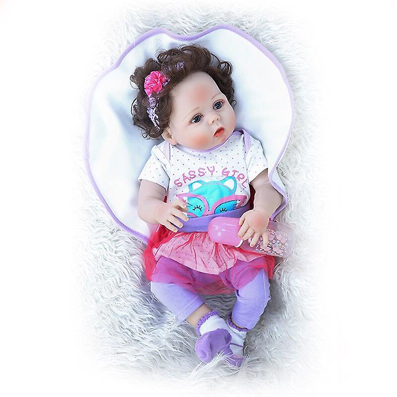 Rebirth doll 56cm full body soft slicone waterproof real flexible touch ...