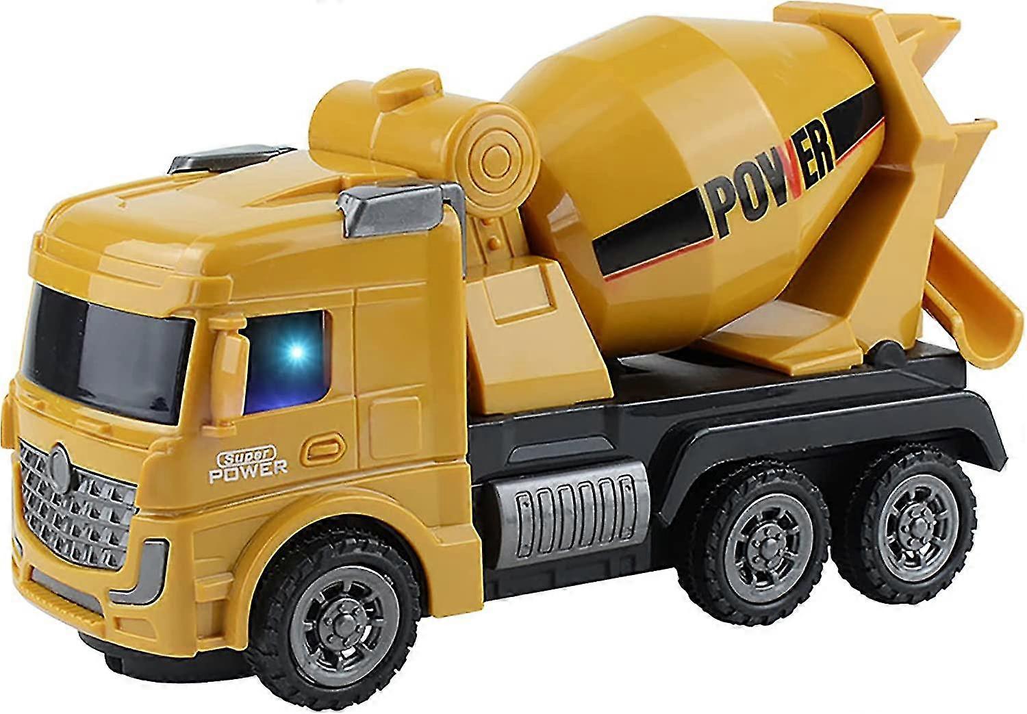 2 Pcs Car Mixer Truck | Cement Truck Toy With Light And Sound Effects ...