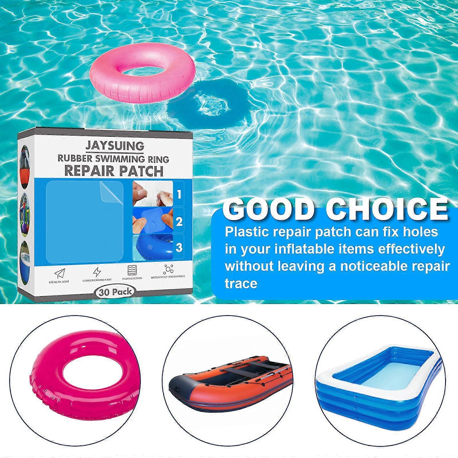 30 Pieces Self Adhesive Pvc Pool Patch Repair Kit Vinyl Inflatable Pool ...